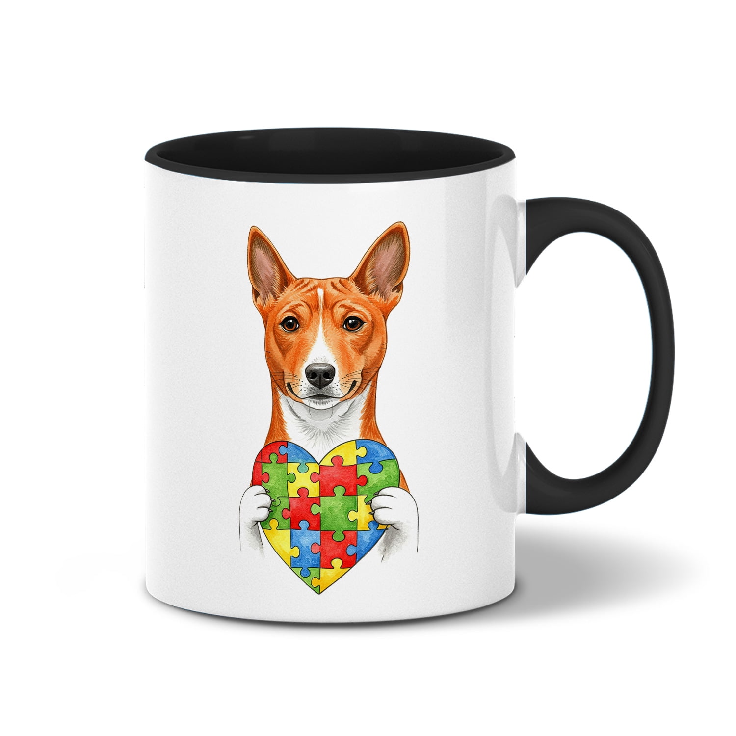 Autism Awareness Basenji Accept Understand Love 11oz Accent Two-tone ...