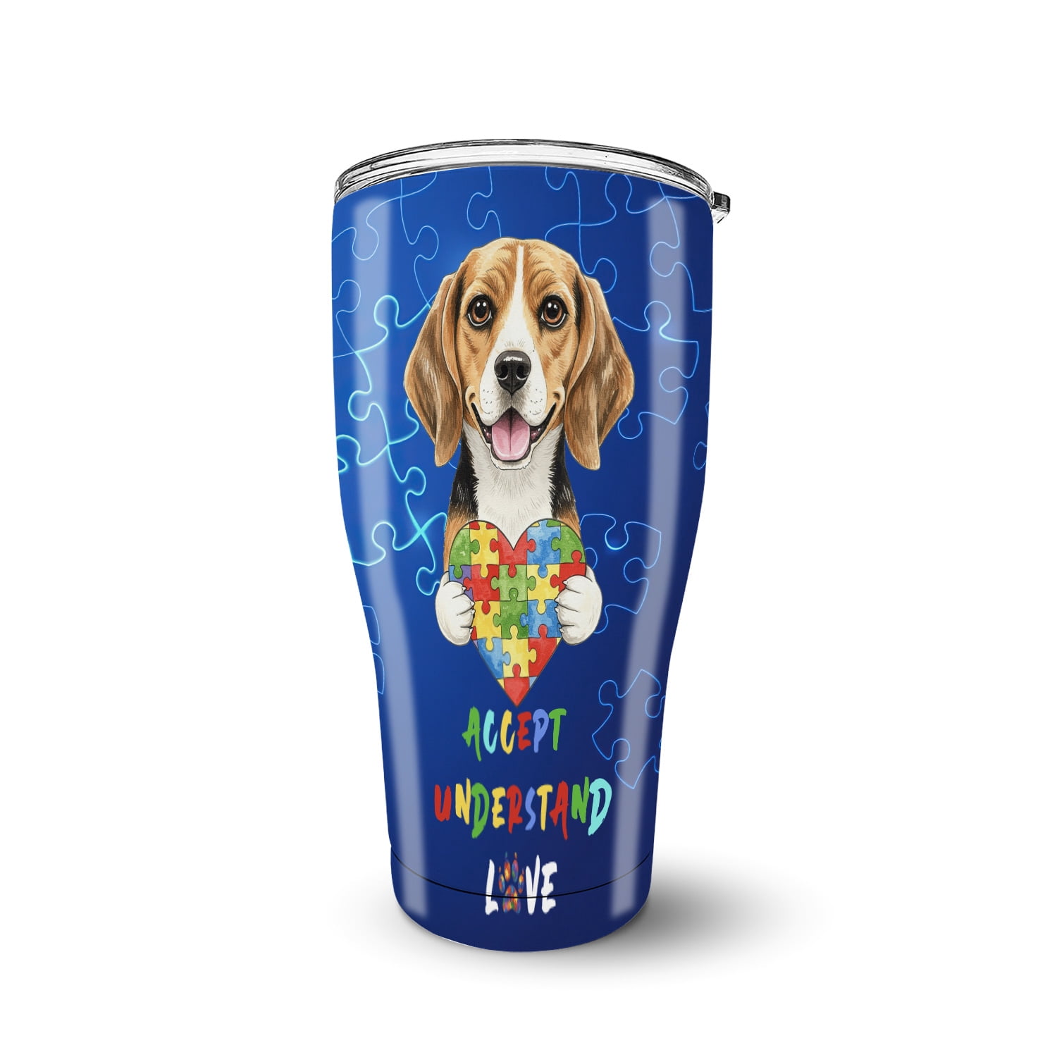 Autism Awareness Beagle Accept Understand Love 30oz Stainless Steel ...