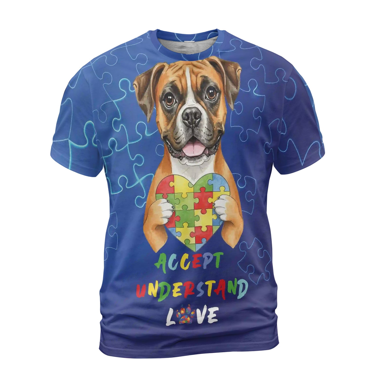 Autism Awareness Boxer Accept Understand Love All Over Print 3D Shirt ...