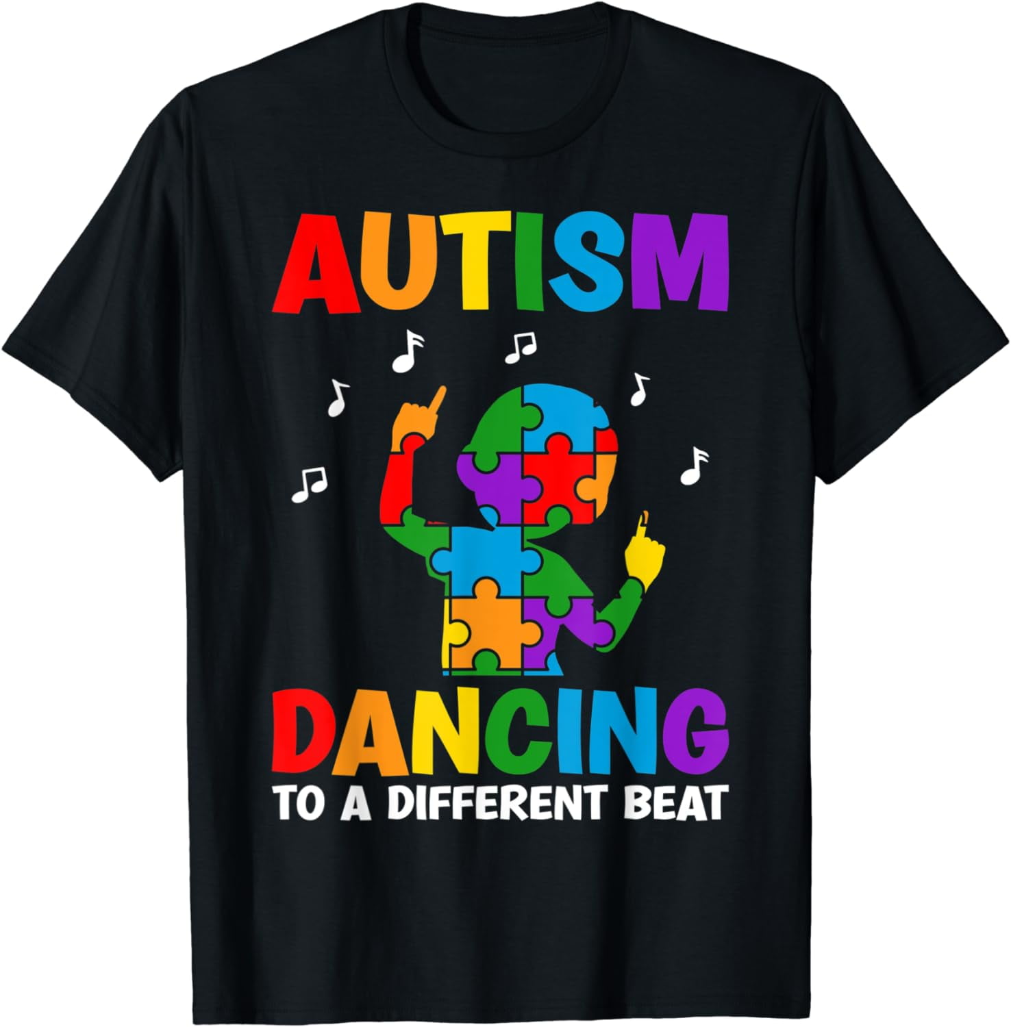 Autism Awareness Boys Autism Dancing To A Different Beat T-Shirt ...