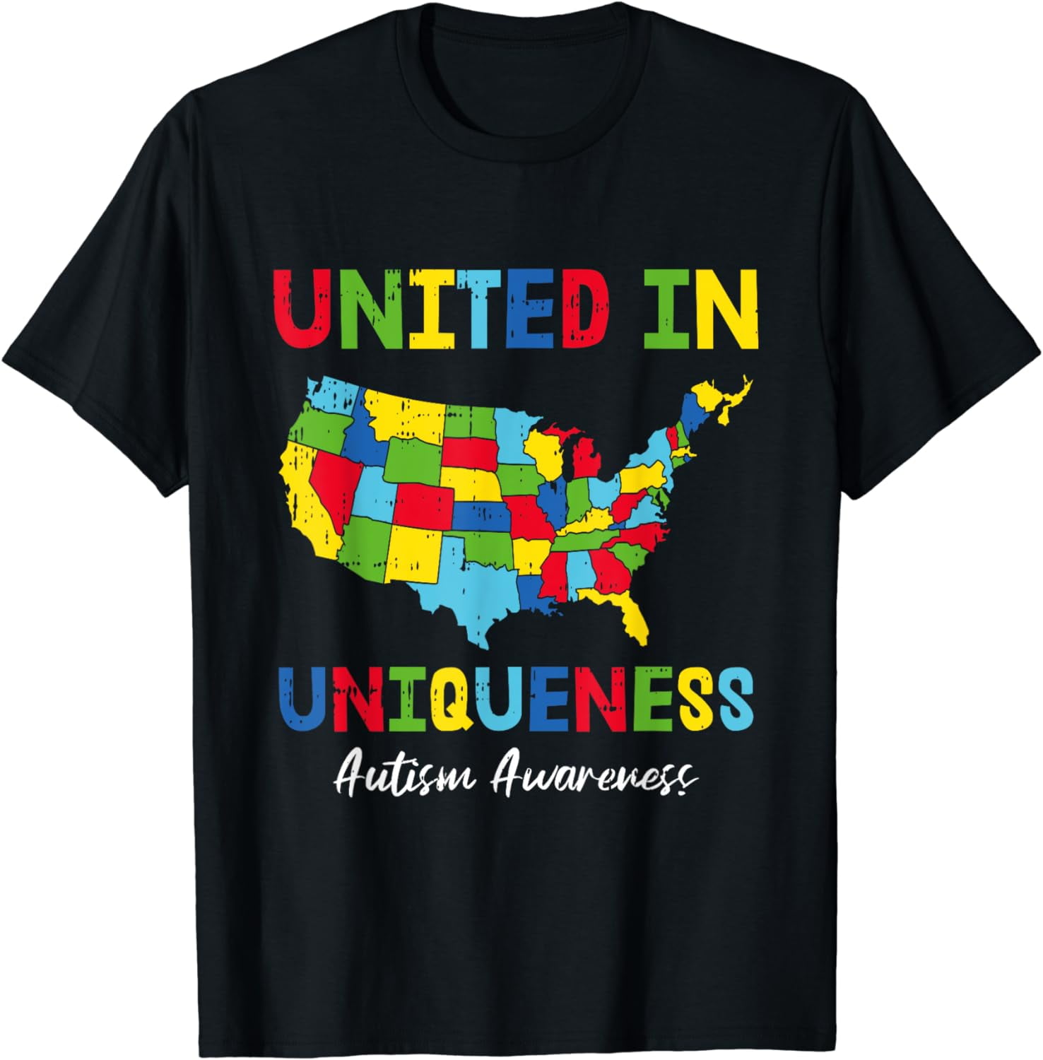 Autism Awareness Boys Girls United In Uniqueness Autistic T-Shirt ...