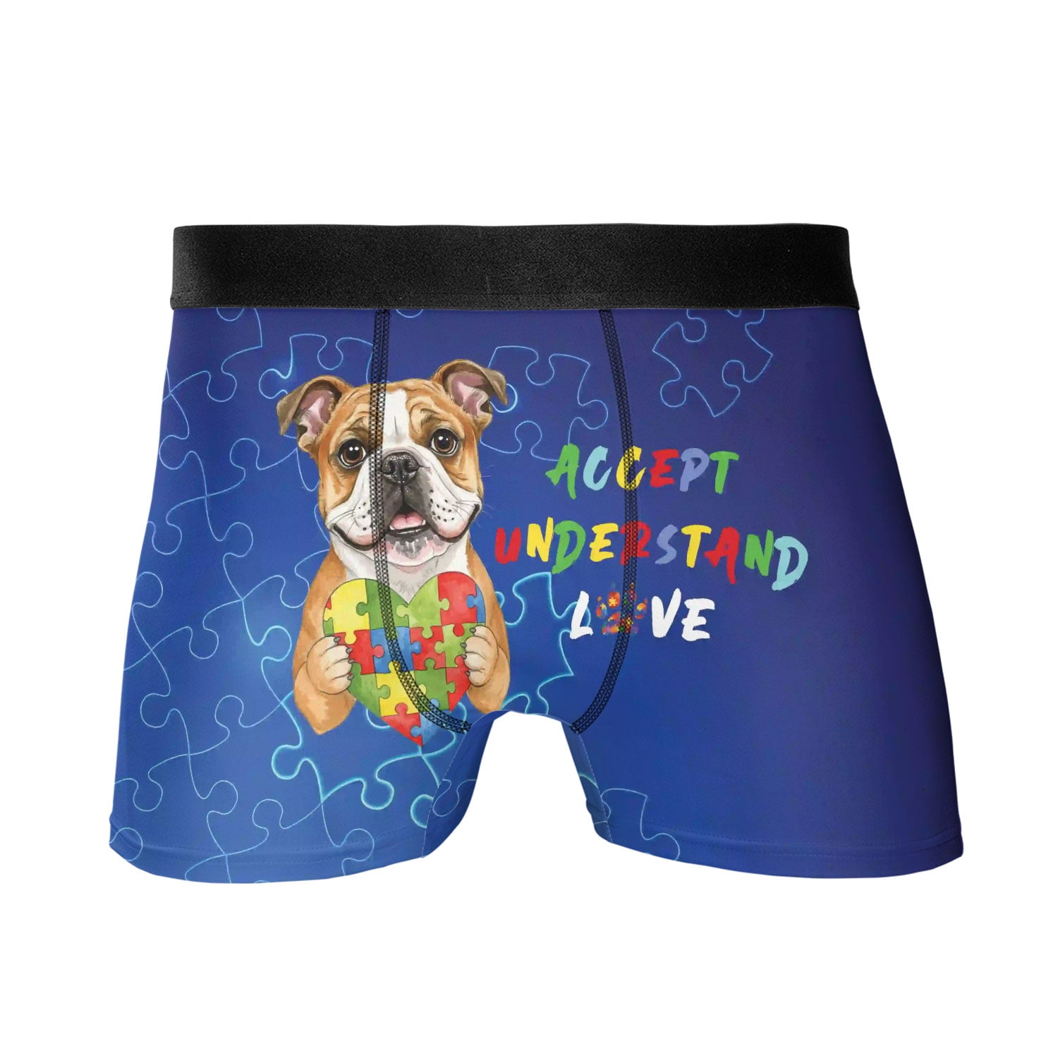 Autism Awareness Bulldog Accept Understand Love All Over Print Boxer ...