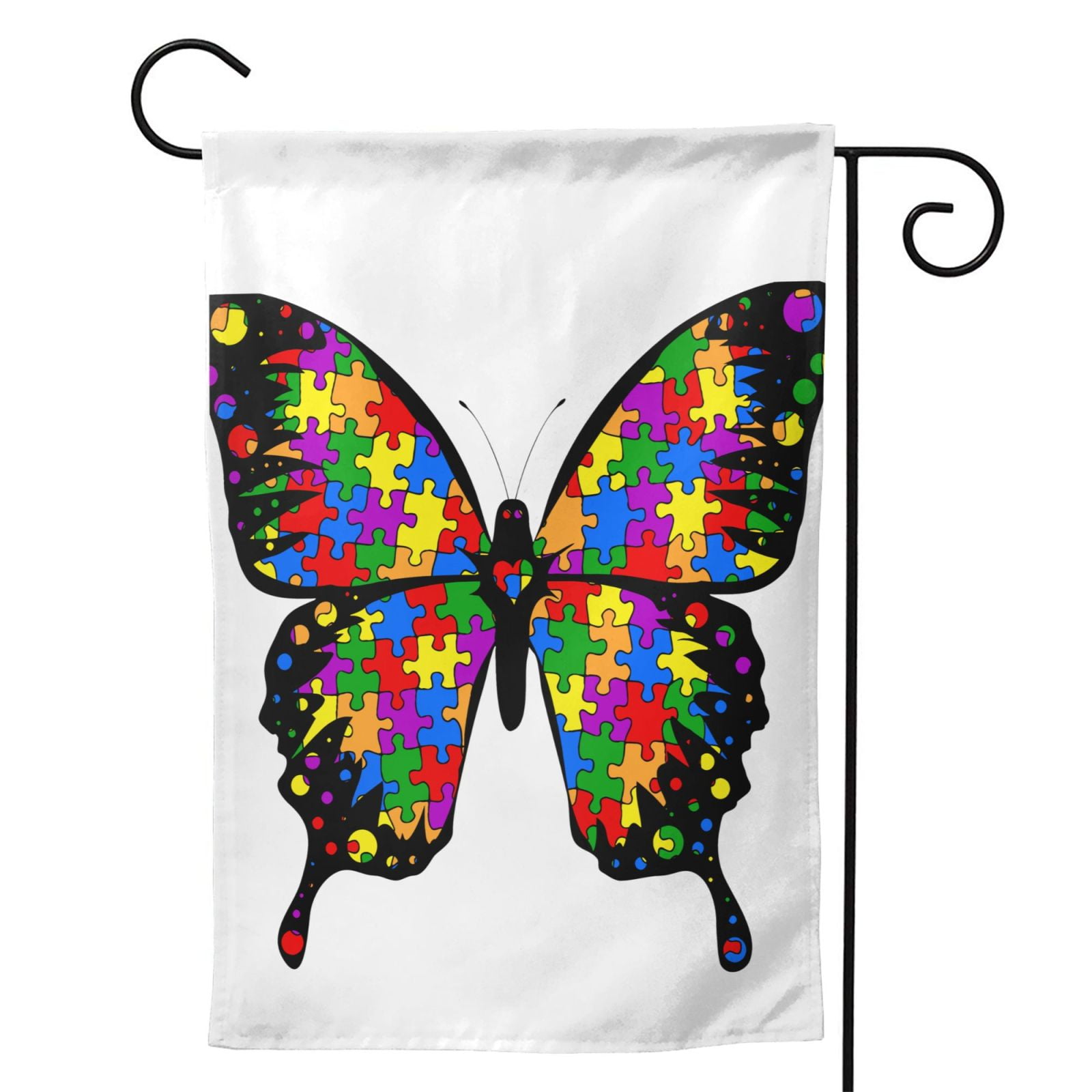 Autism Awareness Butterfly Garden Flag 28"X40" Outdoor Indoor Garden ...