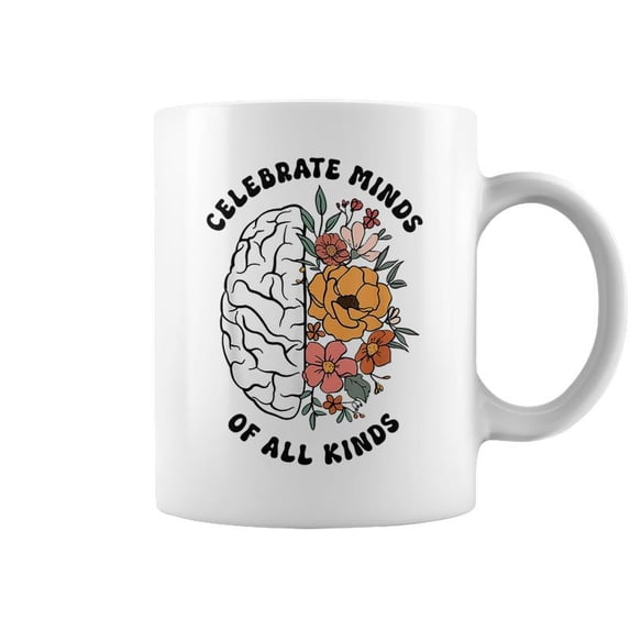 Autism Awareness Celebrate Minds Of All Kinds Floral Teacher Coffee ...