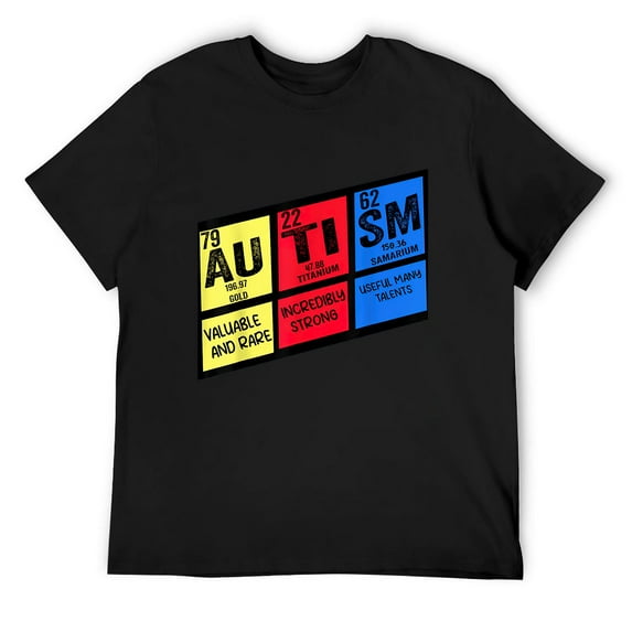 Autism Awareness Chemistry EleMents Periodic Table ASD Funny T-Shirt ...