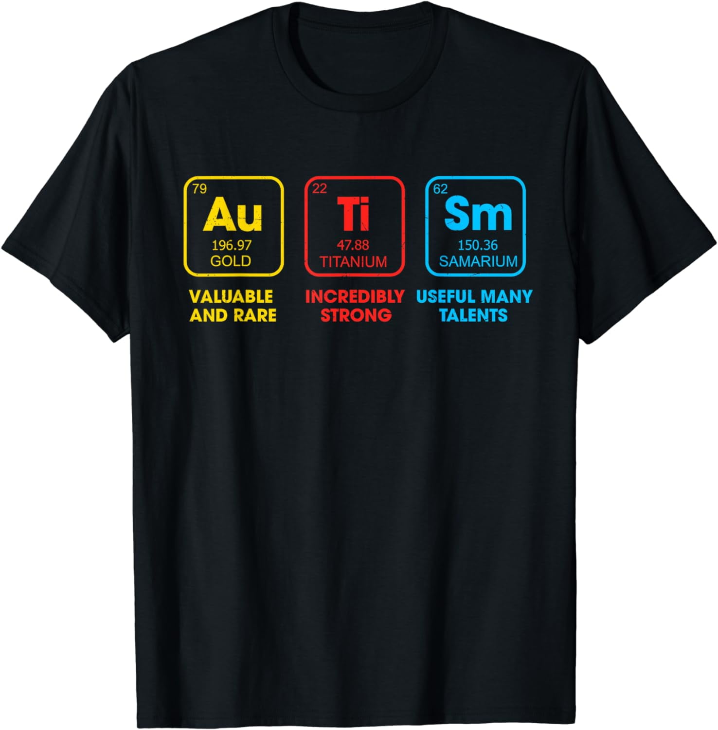 Autism Awareness Chemistry Elements Periodic Table ASD Funny T-Shirt ...