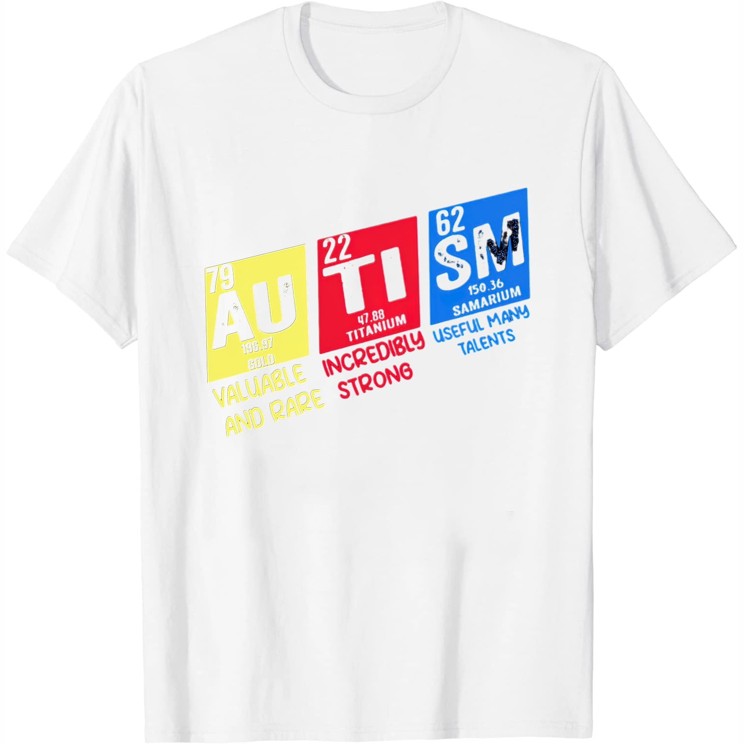 Autism Awareness Chemistry Elewoments Periodic Table ASD Funny Short ...