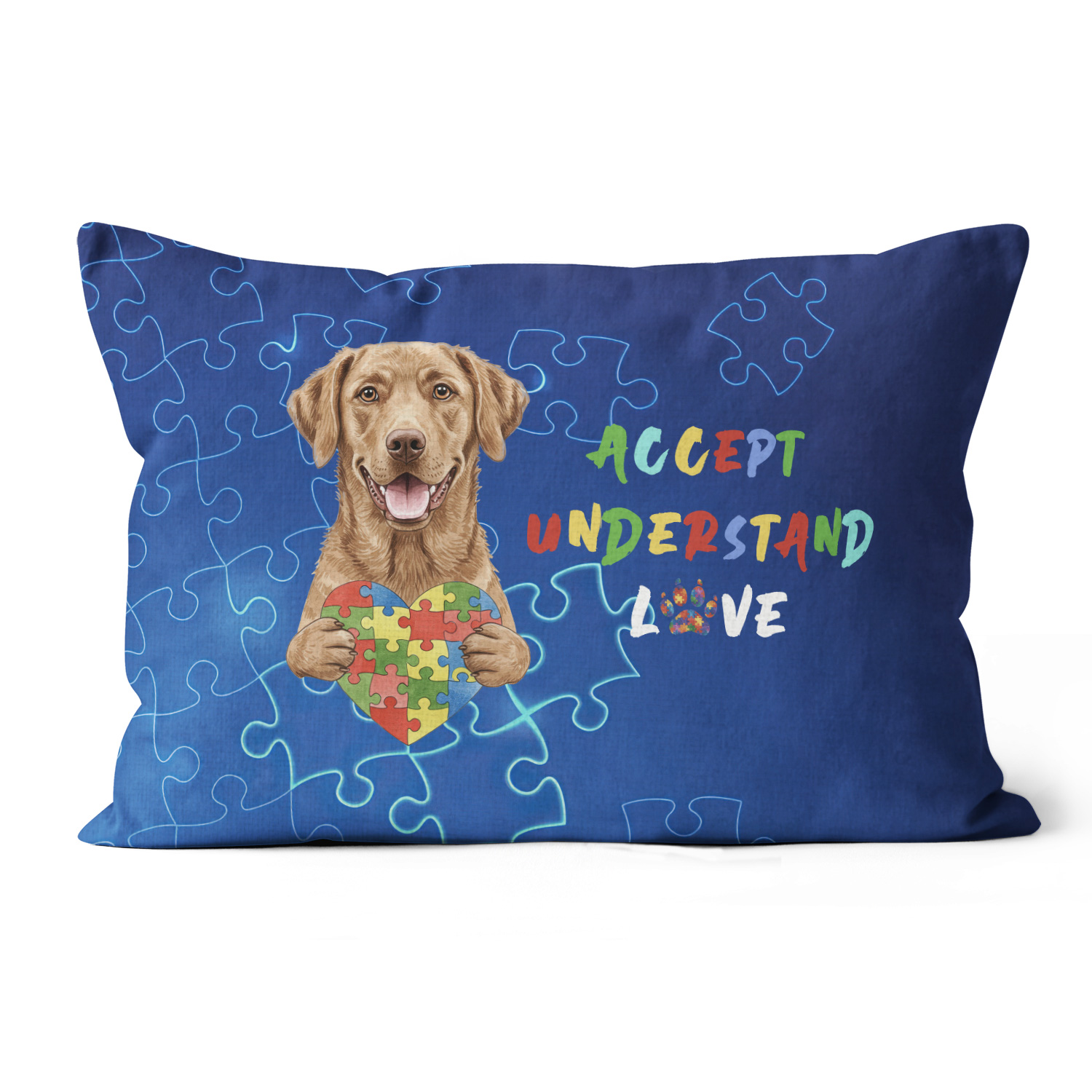 Autism Awareness Chesapeake Bay Retriever Accept Understand Love Pillow ...