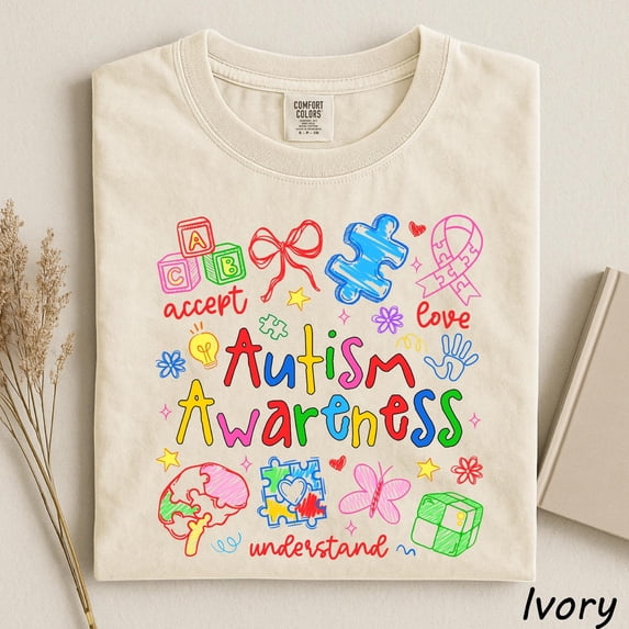Autism Awareness Coquette Doodles Shirt Autism Support 2026 Autism ...