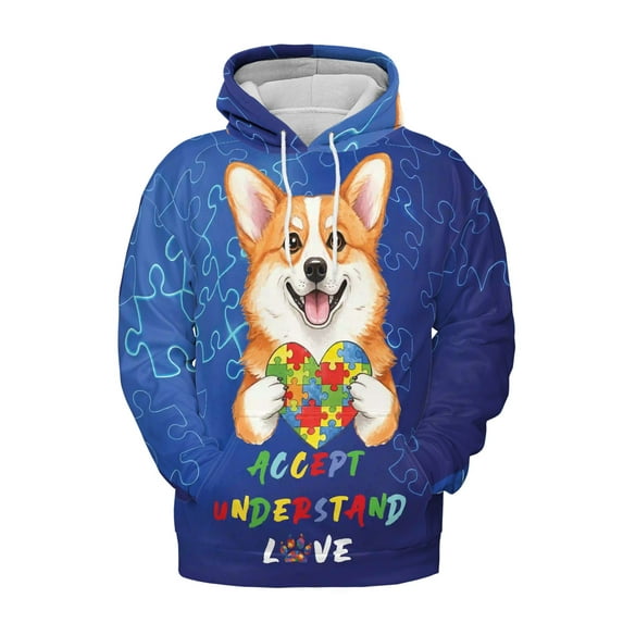 Autism Awareness Corgi Accept Understand Love All Over Print 3D Hoodie ...