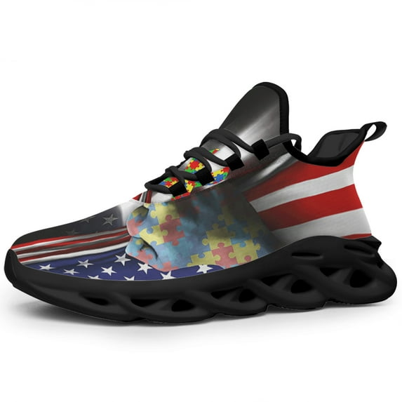 Autism Awareness Cross Shoes Trail Running Shoe Non-Slip Breathable ...