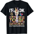 Autism Awareness Cute Giraffe Animal Its Ok To Be Different T-Shirt ...