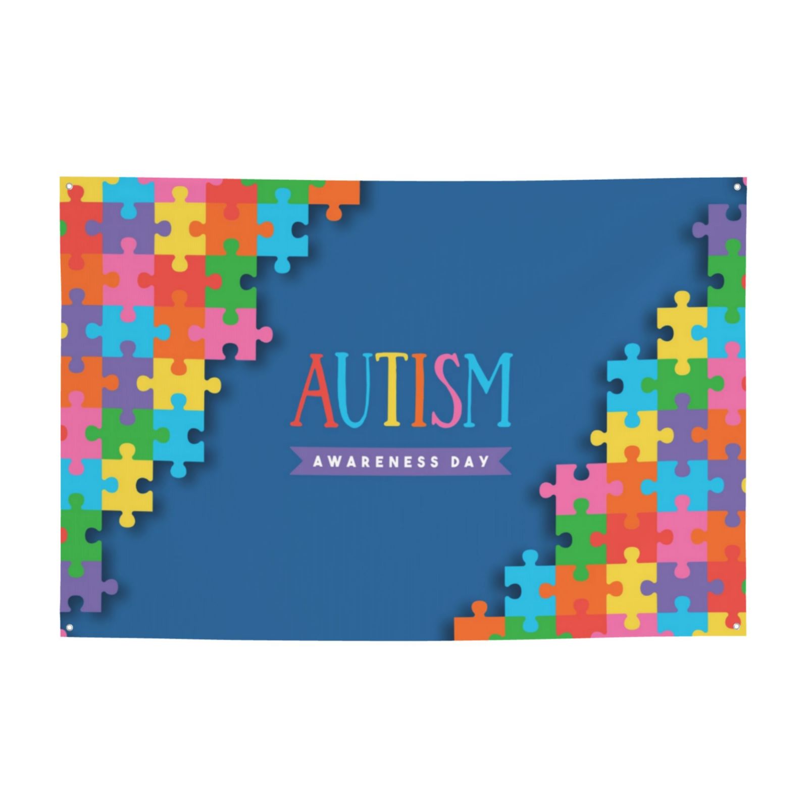 Autism Awareness Day Banner Backdrop Flag Tapestry Party Photography ...
