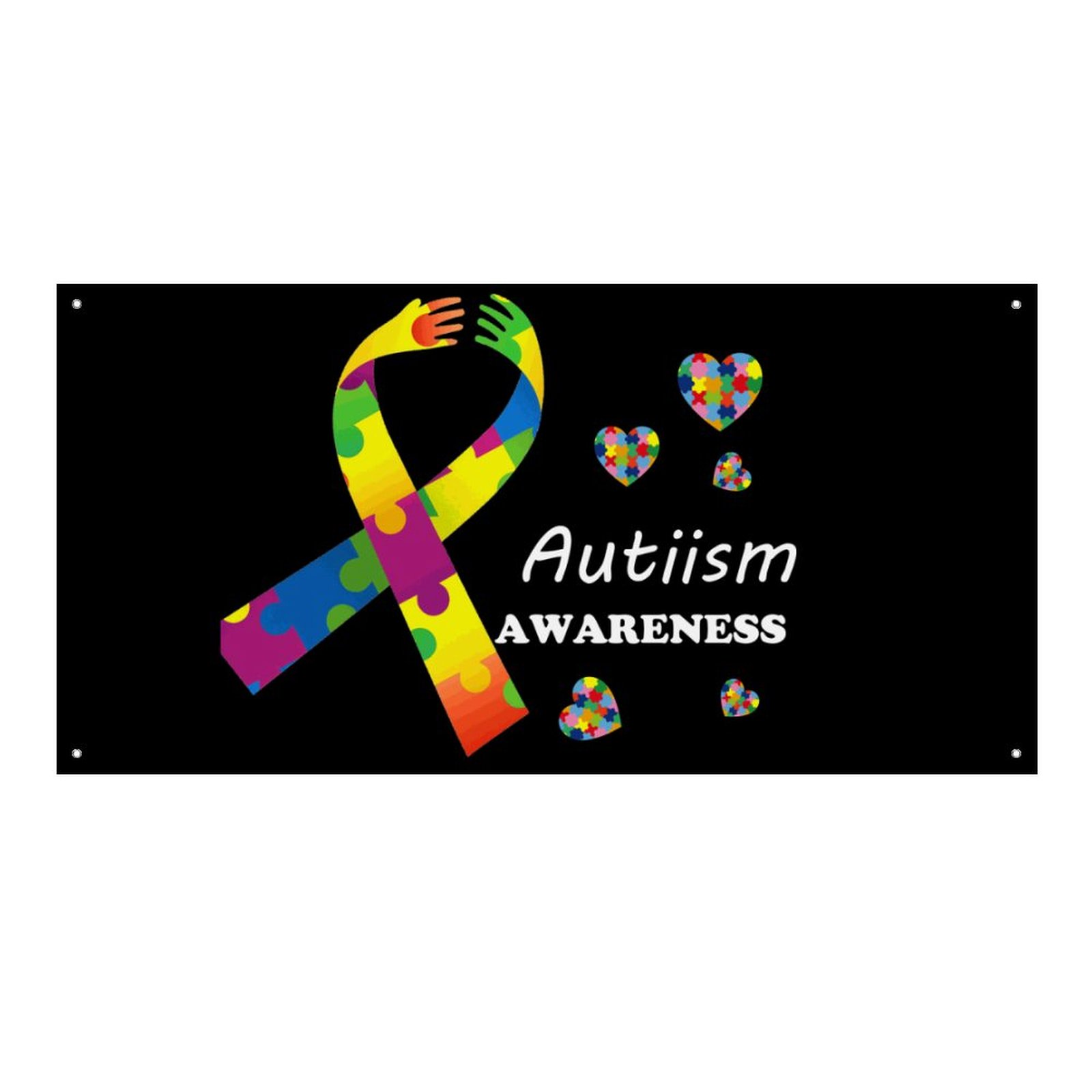 Autism Awareness Day Banners Flag Hanging Backdrop Sign Wall Decoration ...