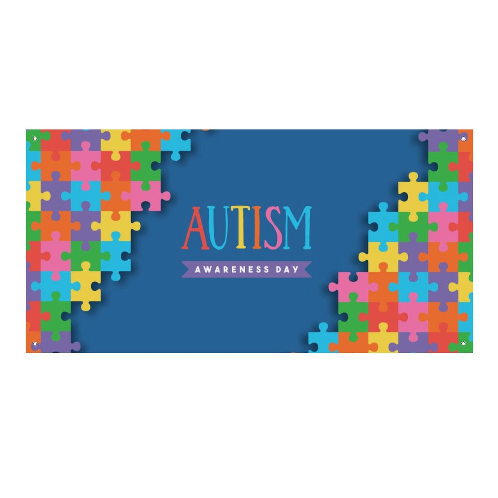 Autism Awareness Day Banners Flag Hanging Backdrop Sign Wall Decoration ...