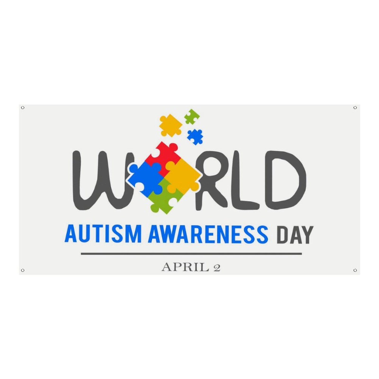 Autism Awareness Day Banners Flag Hanging Backdrop Sign Wall Decoration ...