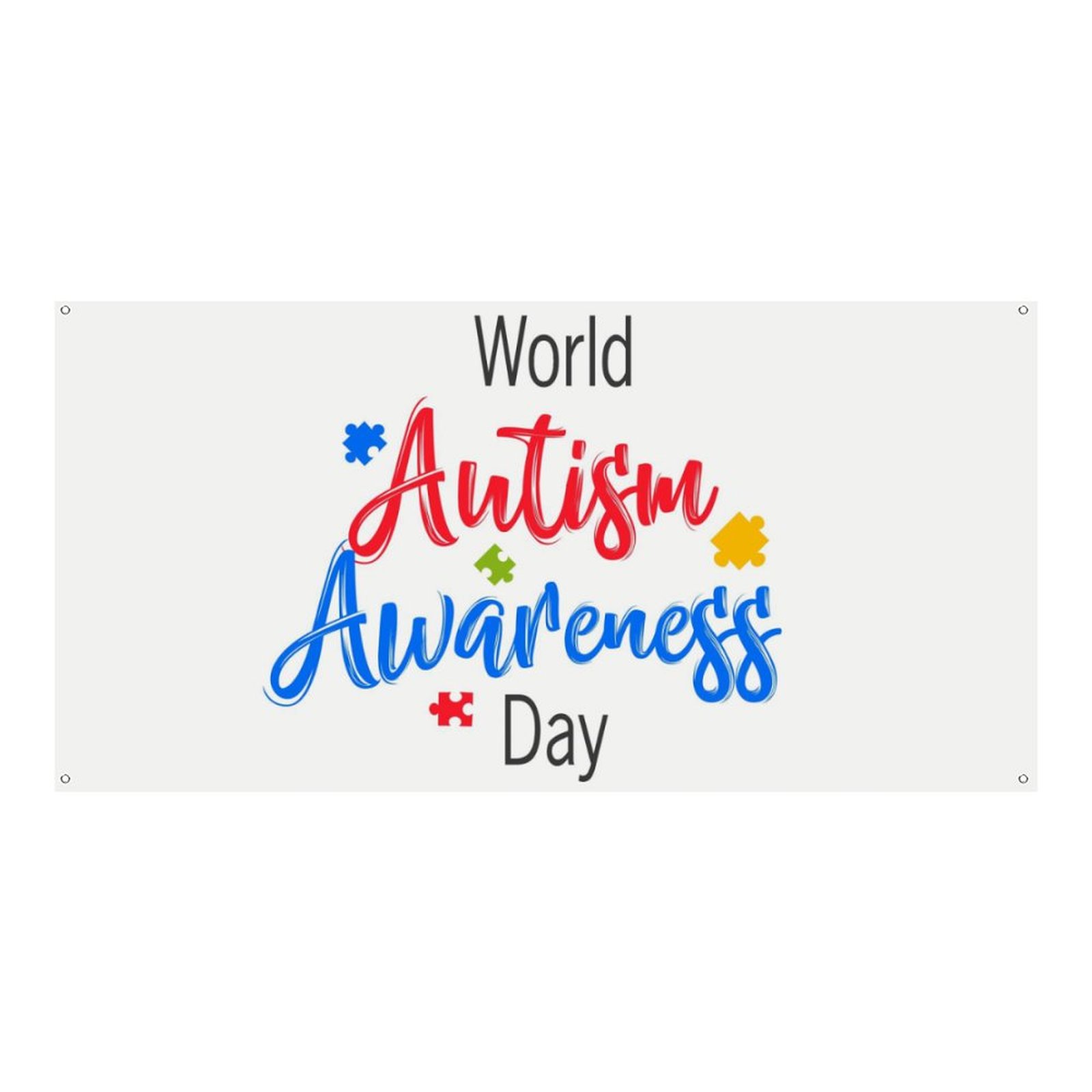 Autism Awareness Day Banners Flag Hanging Backdrop Sign Wall Decoration ...