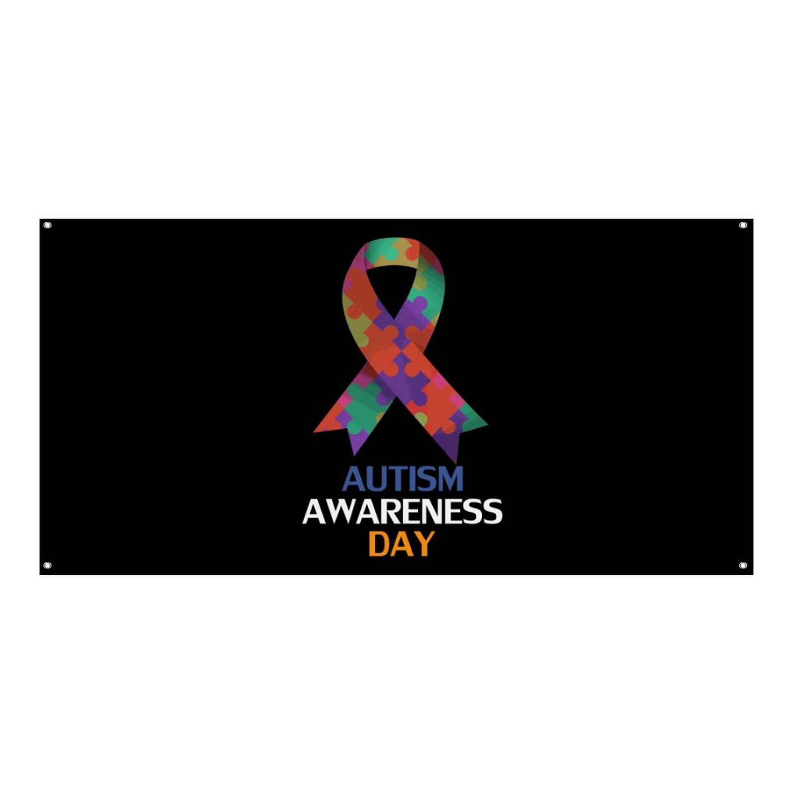 Autism Awareness Day Banners Flag Hanging Backdrop Sign Wall Decoration ...