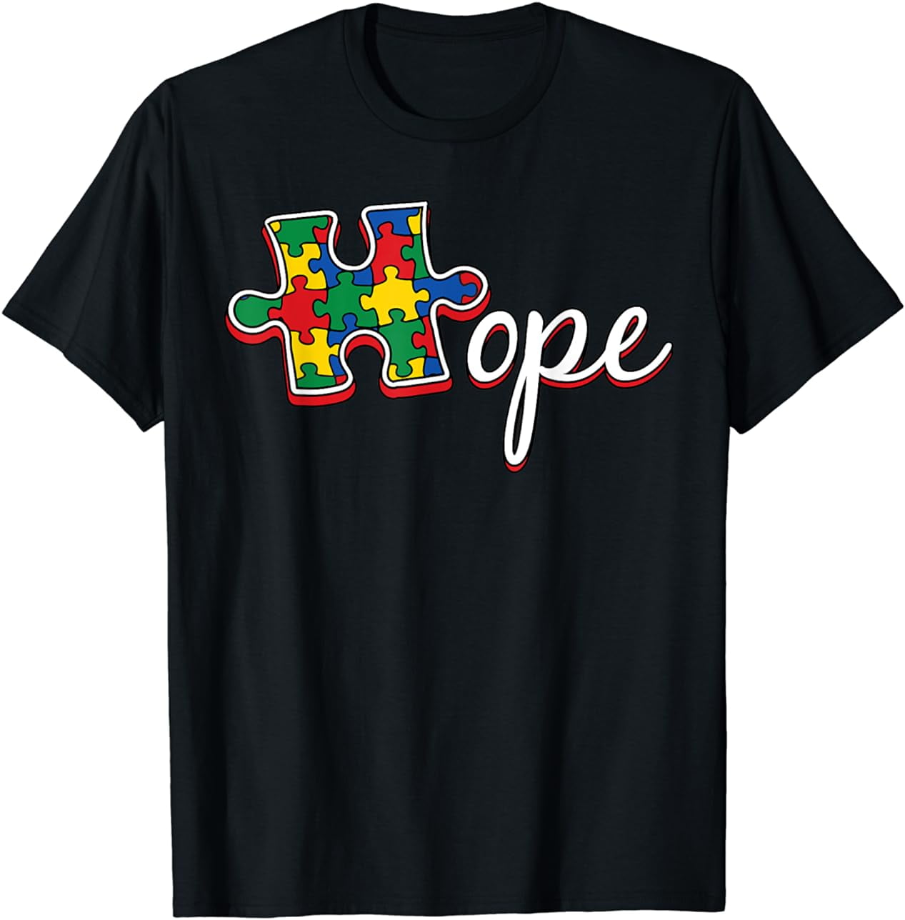 Autism Awareness Day Cotton T-Shirt Hope Special Autistic Gift ...