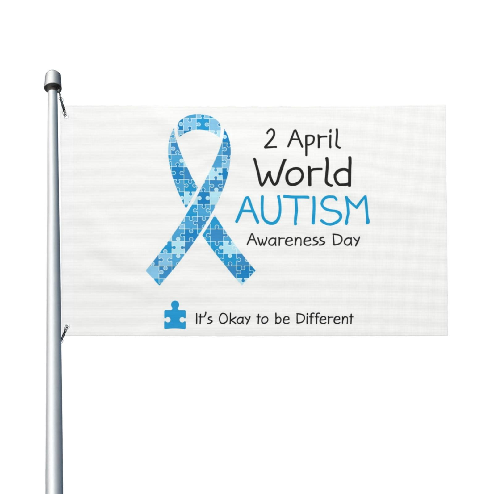 Autism Awareness Day Garden Flags 3 x 5 Foot Yard Flags Double-Sided ...