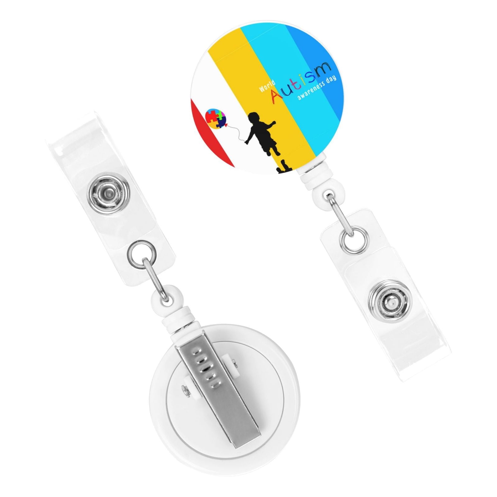 Autism Awareness Day Month Badge Reel Retractable Badge Clip Id Card ...