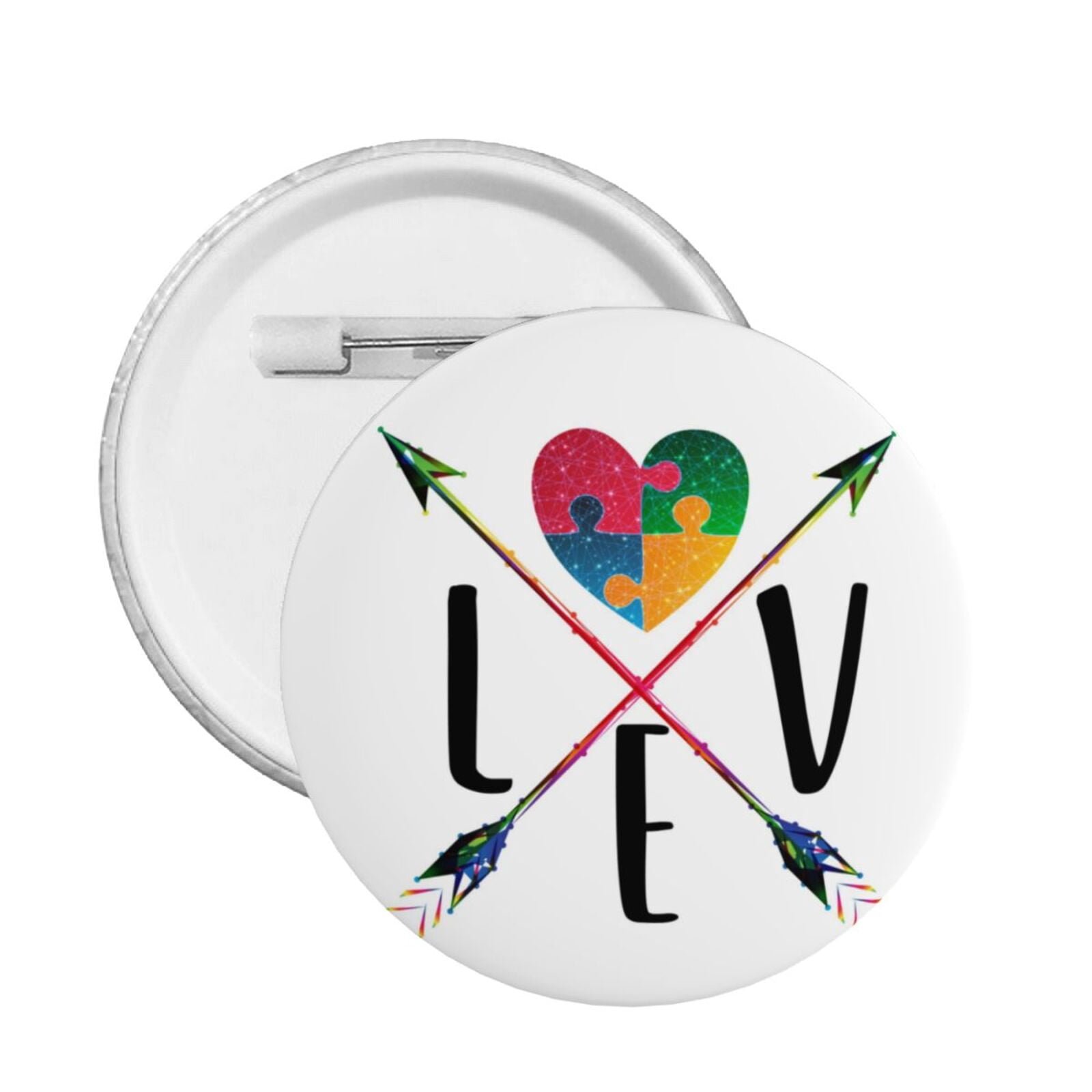 Autism Awareness Day Month Pin Button Badge, Personalised Button Metal ...