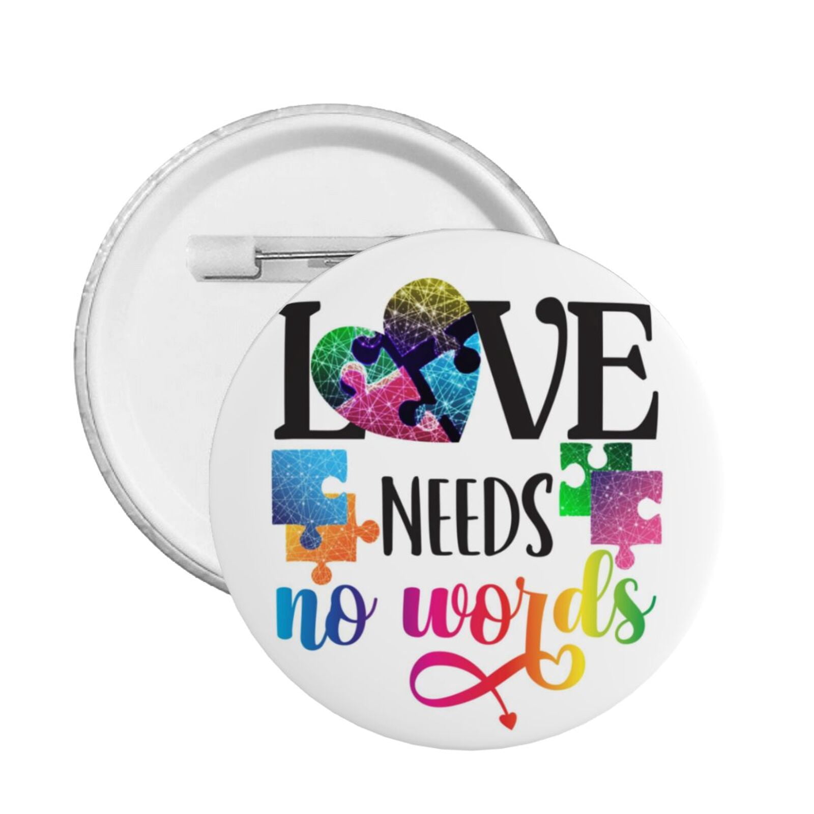Autism Awareness Day Month Pin Button Badge, Personalised Button Metal ...