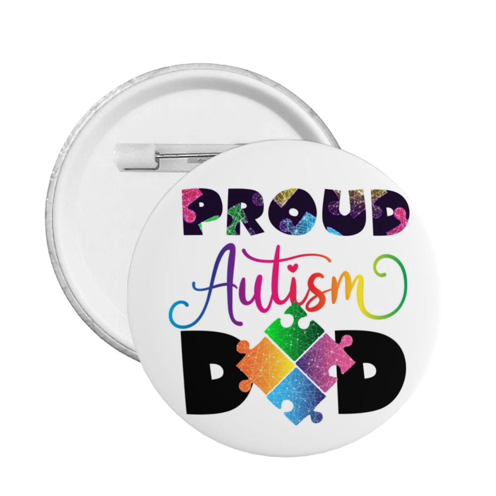 Autism Awareness Day Month Pin Button Badge, Personalised Button Metal ...
