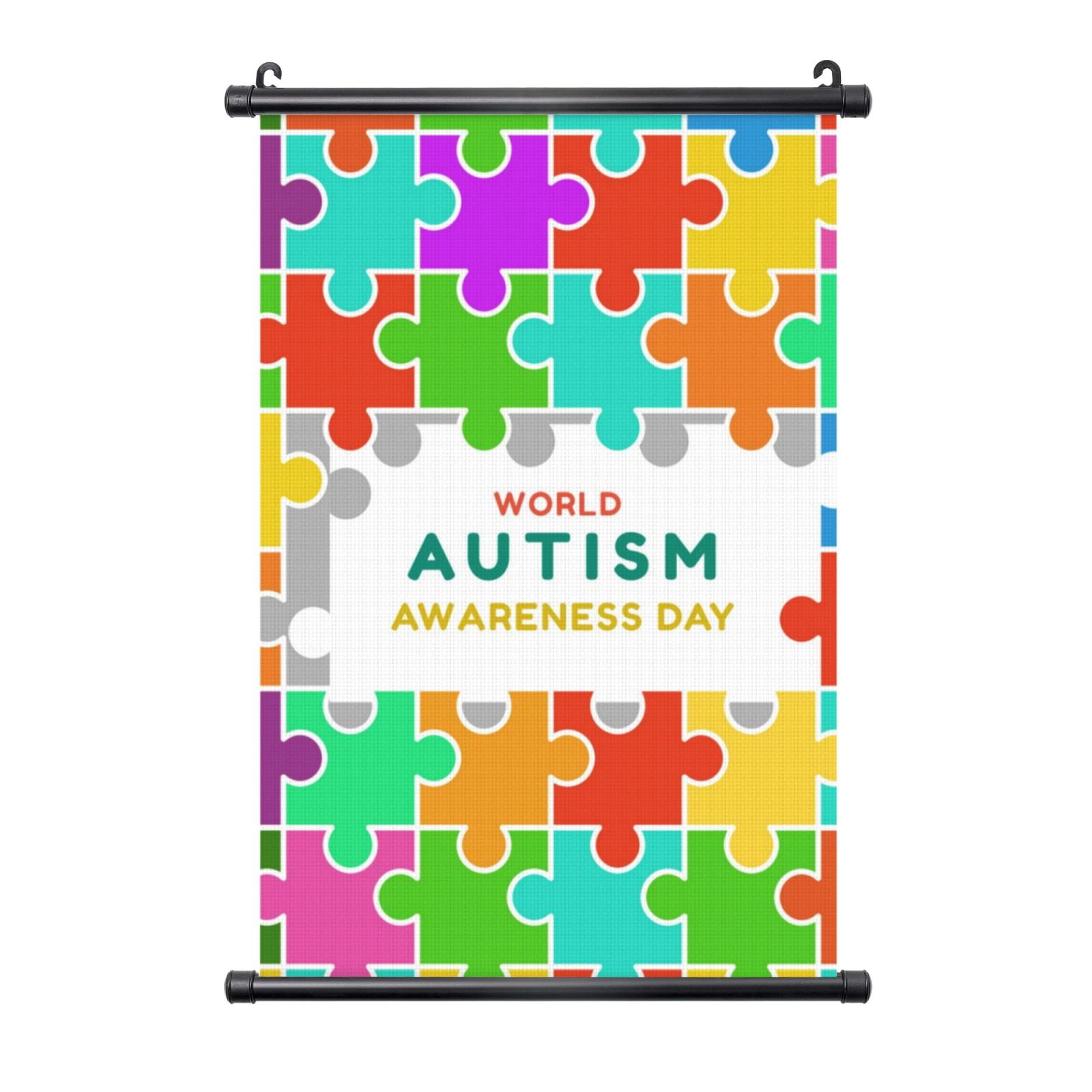 Autism Awareness Day Month Poster Wall Art Banner Backdrop Prints ...