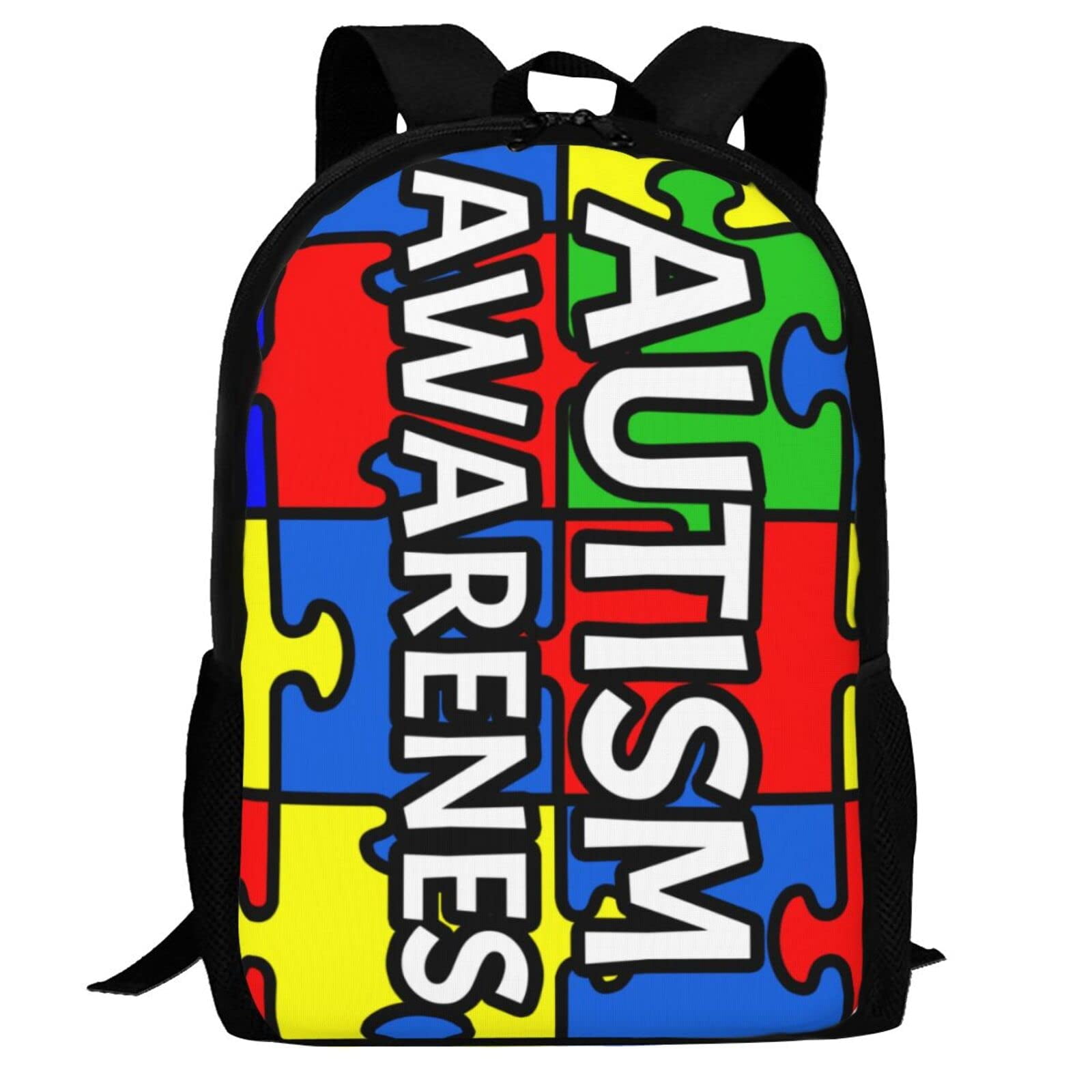 Autism Awareness Day Printed Backpack 16h Large Capacity Casual Youth ...