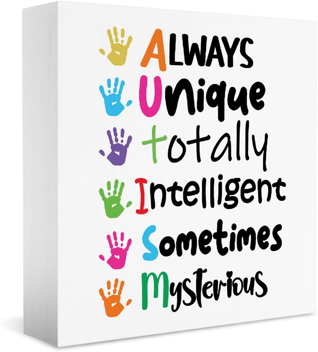 Autism Awareness Decorations, Autism Decor Sign for Home Classroom ...