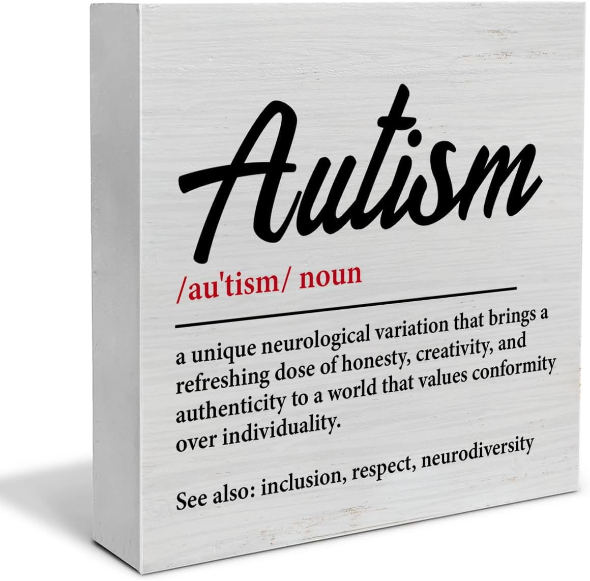Autism Awareness Decorations Autism Definition Wooden Sign Home School ...