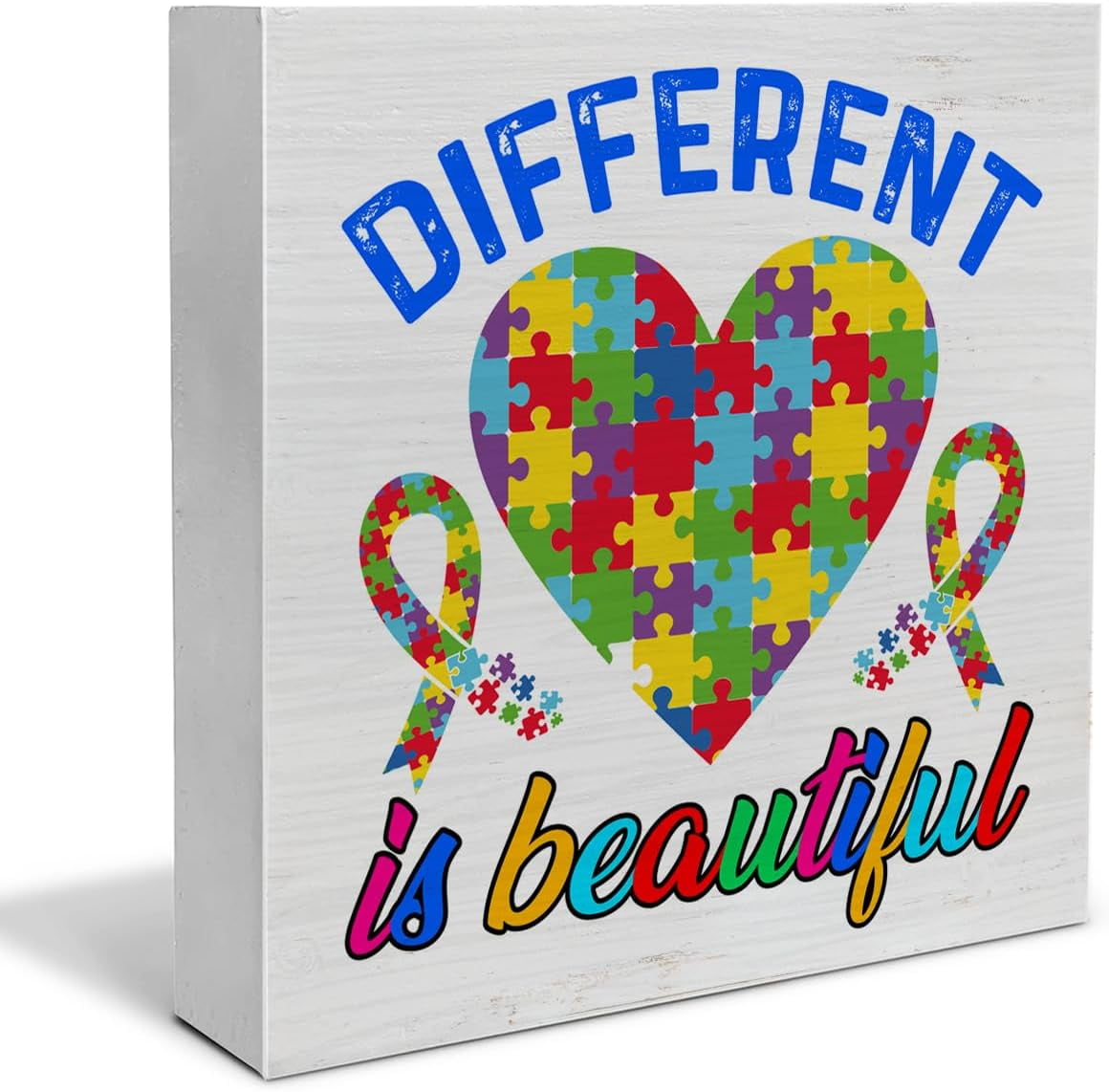 Autism Awareness Decorations Different Is Beautiful Wooden Sign Home ...