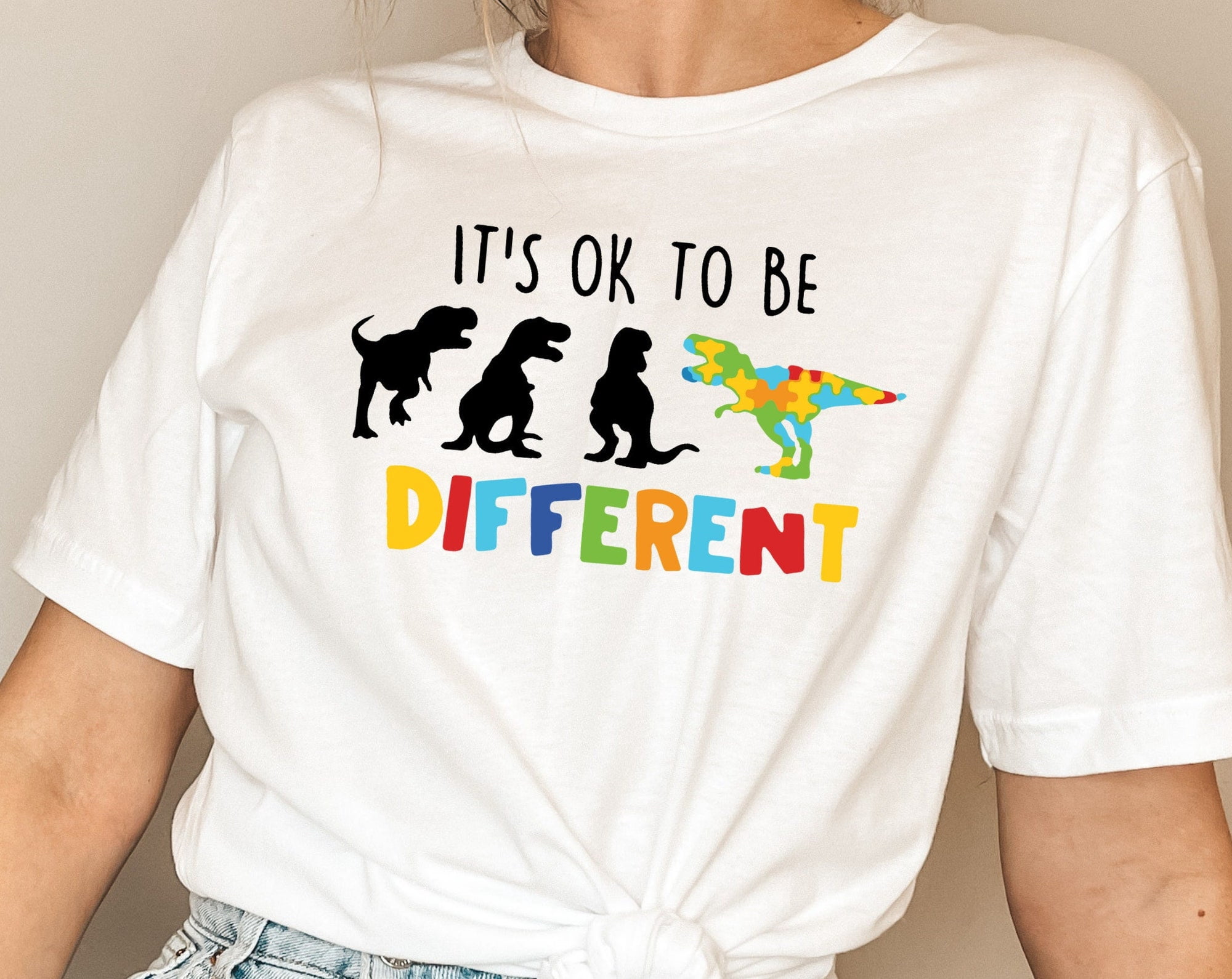 Autism Awareness Dinosaur Shirt Autism Support Tee - Walmart.com