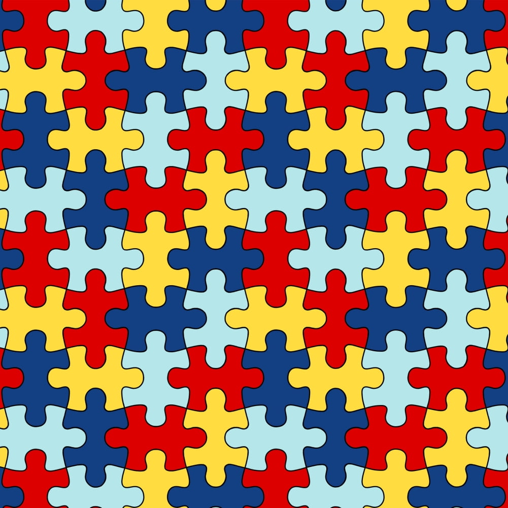 Autism Awareness Diversity Puzzle Pieces Premium Roll Gift Wrap ...