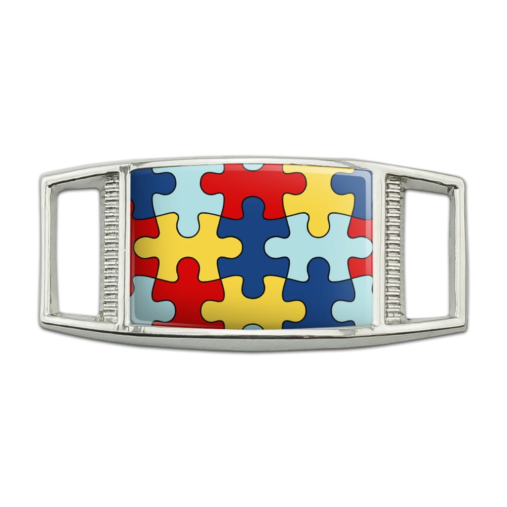 Autism Awareness Diversity Puzzle Pieces Rectangular Shoe Shoelace Shoe ...