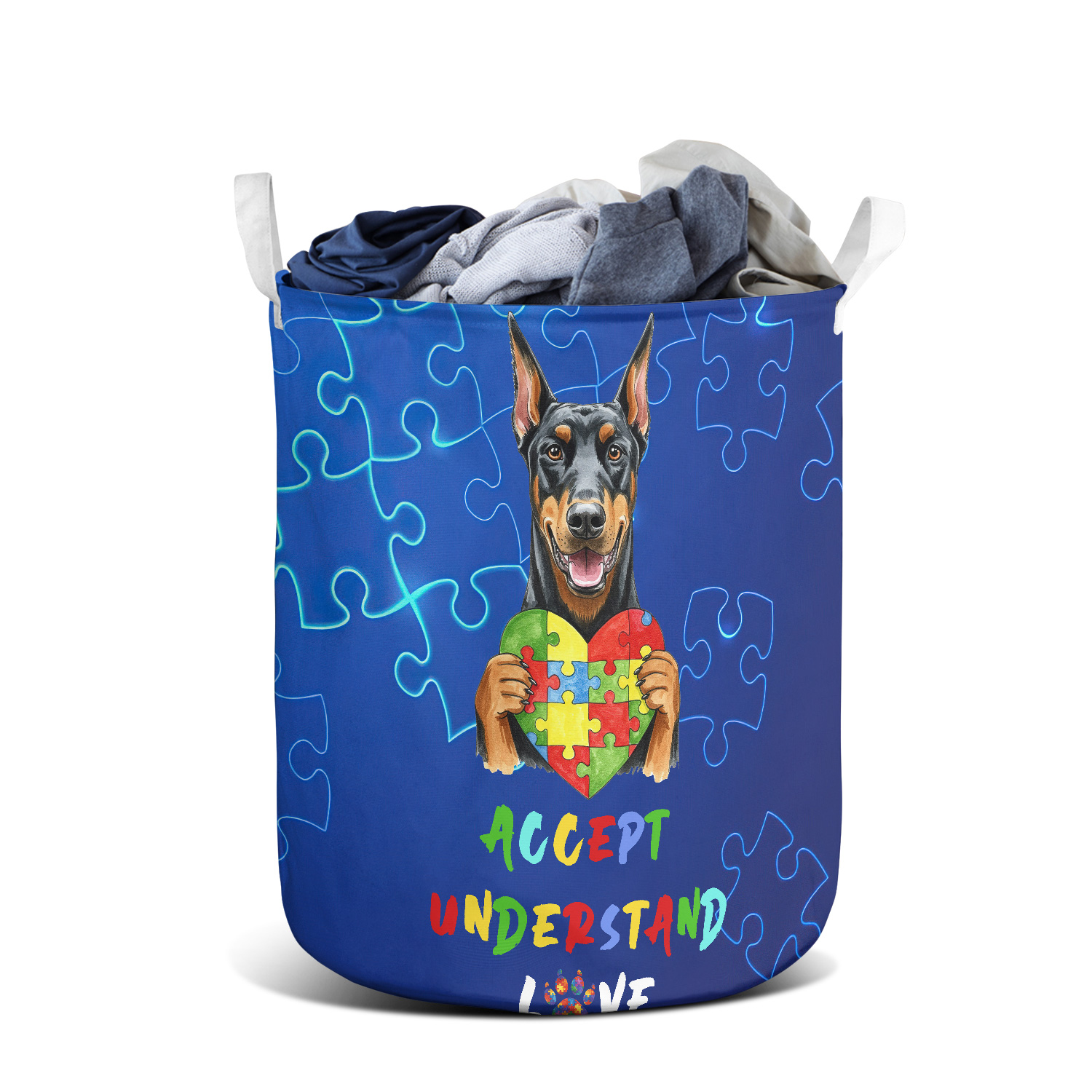 Autism Awareness Doberman Pinscher Accept Understand Love Foldable ...