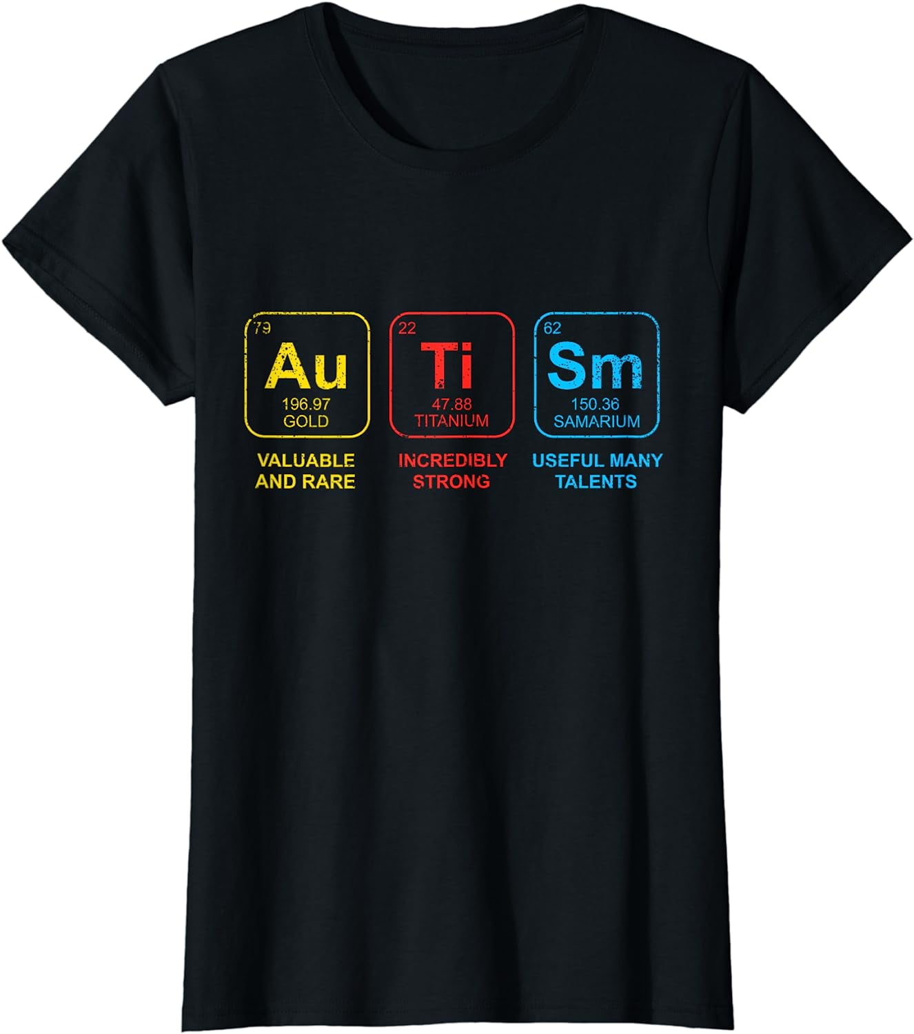 Autism Awareness Elements Periodic Table ASD T-Shirt - Walmart.com