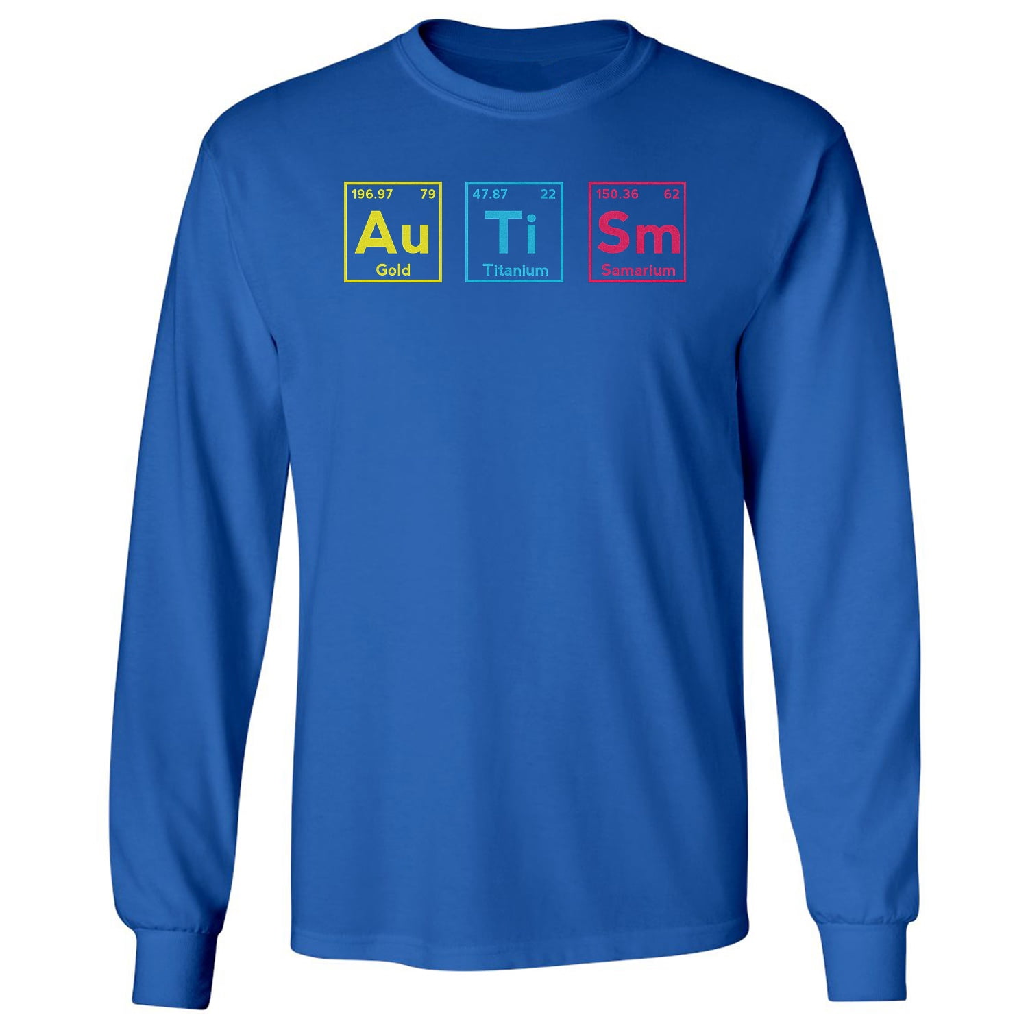 Autism Awareness Elements - Periodic Table Design Long Sleeve T-Shirt ...
