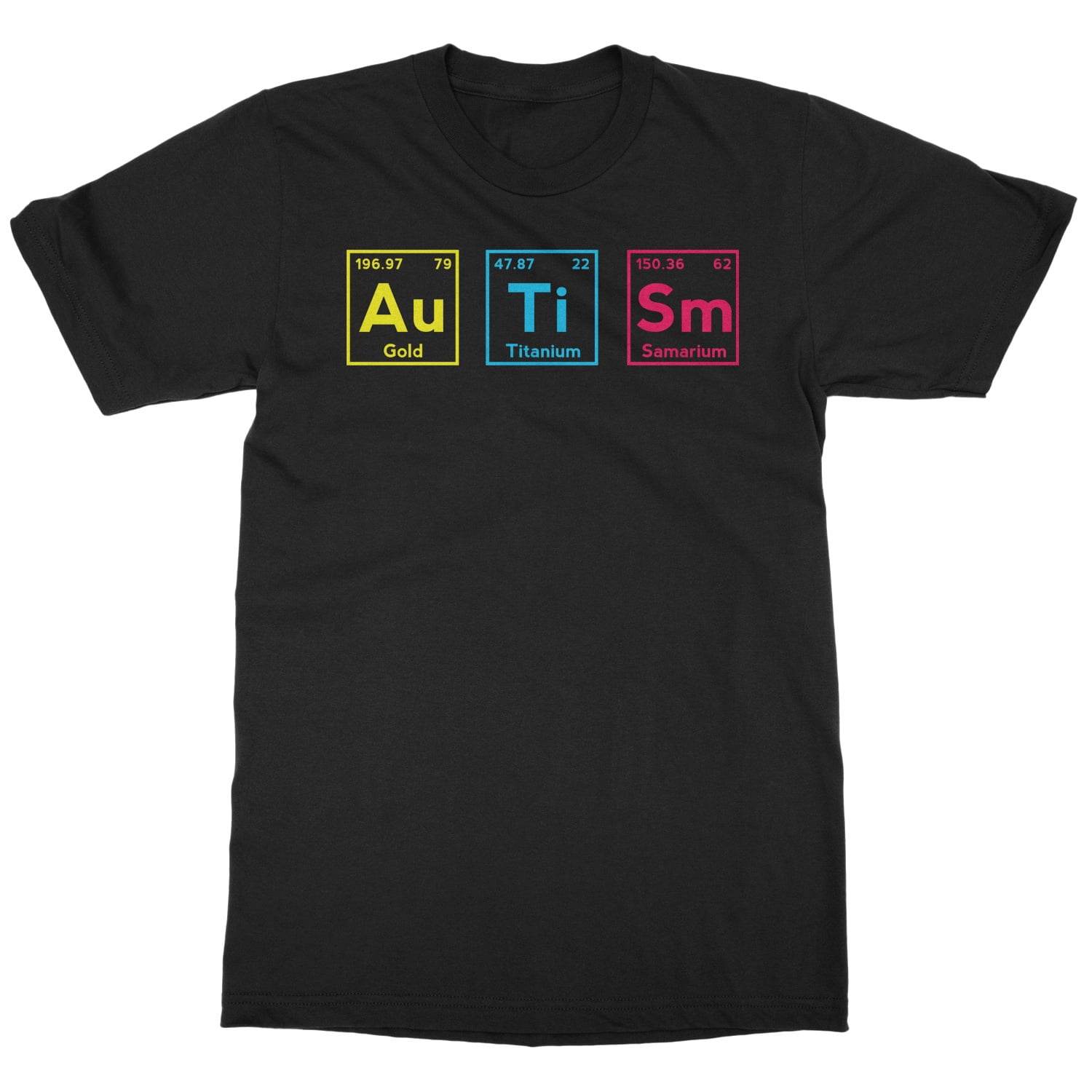 Autism Awareness Elements - Periodic Table Design Unisex T-Shirt (Black ...