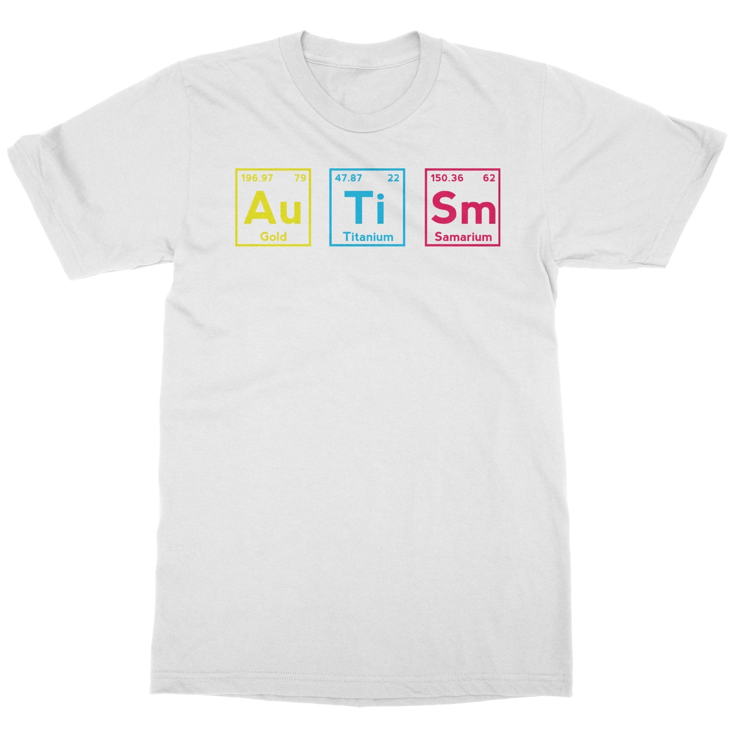 Autism Awareness Elements - Periodic Table Design Unisex T-Shirt (White ...