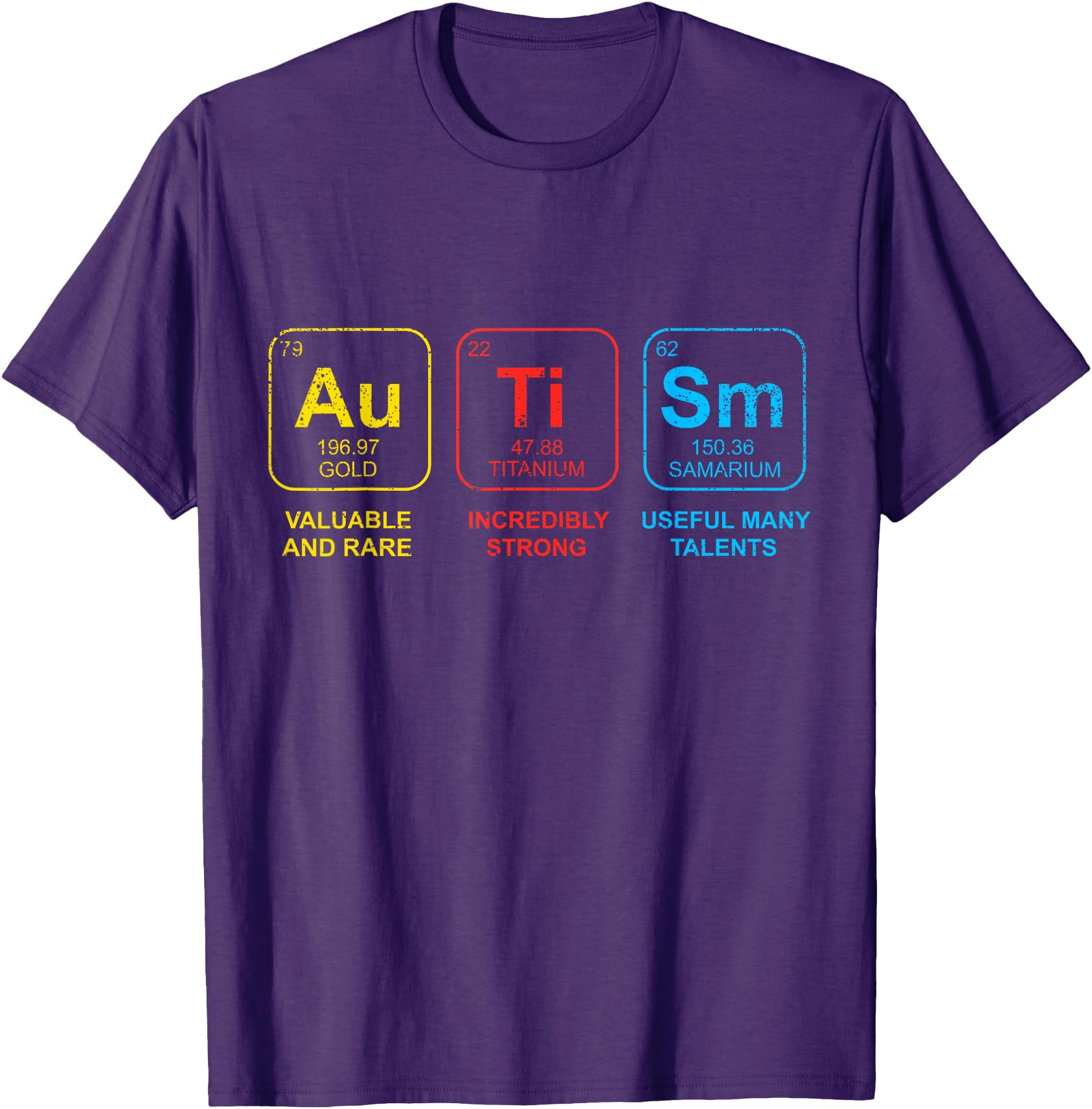 Autism Awareness Elements Periodic Table Unisex T-Shirt for Men Women ...