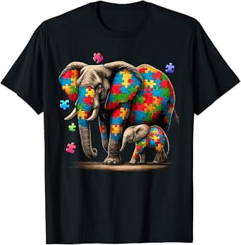 Autism Awareness Elephant Autism Mom T-Shirt - Walmart.com