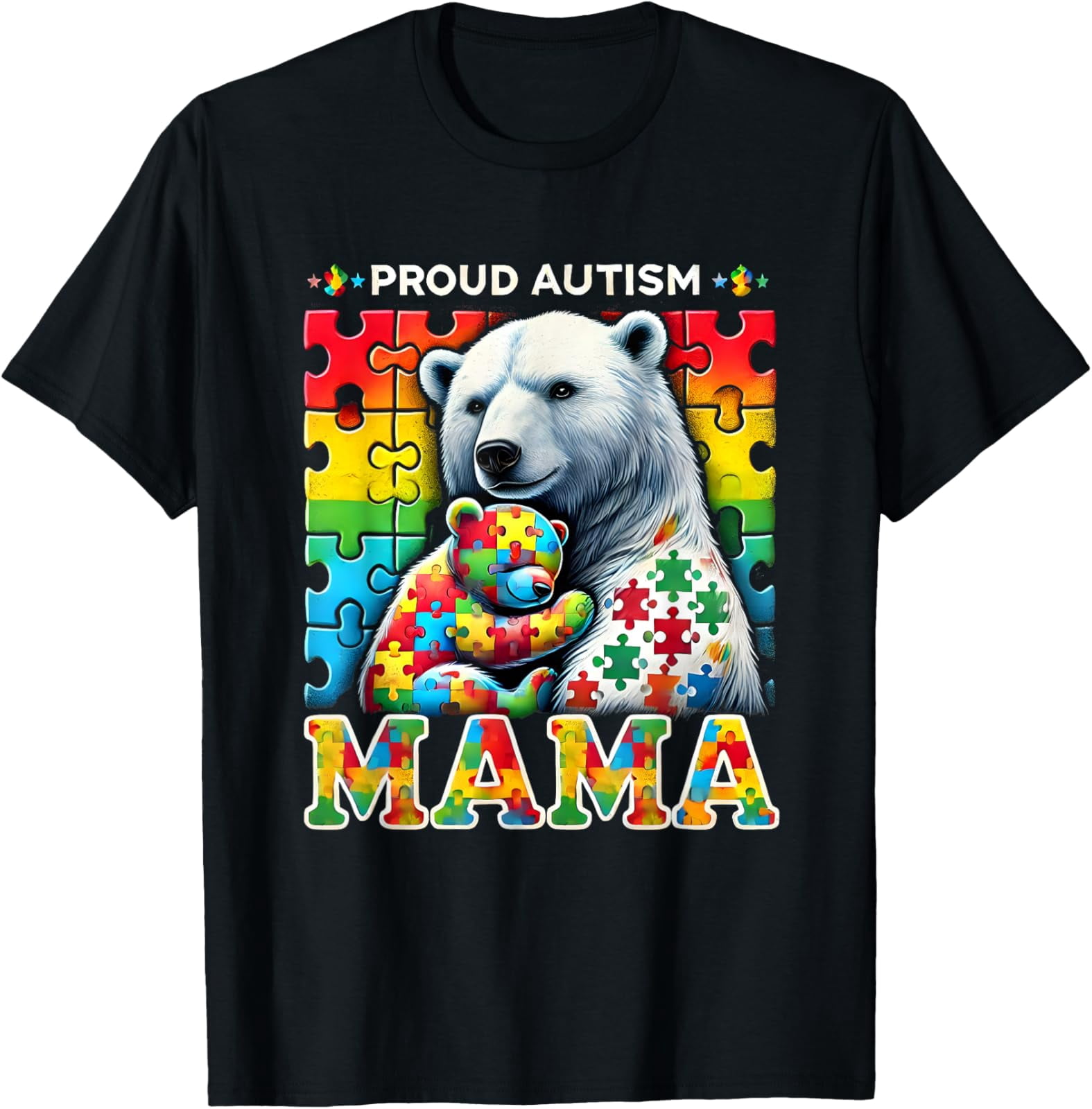 Autism Awareness Family Proud Autism Mama Bear Love T-Shirt - Walmart.com