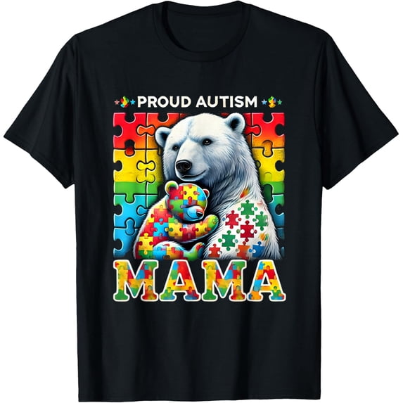 Autism Awareness Family Proud Autism Mama Bear Love T-Shirt - Walmart.com