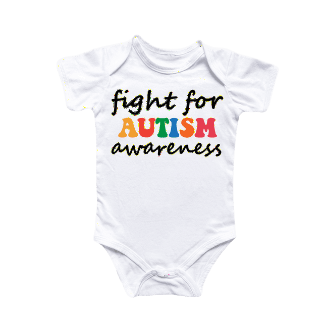 Autism Awareness Fight - Baby Boy Girl Clothes Infant Bodysuit Funny ...