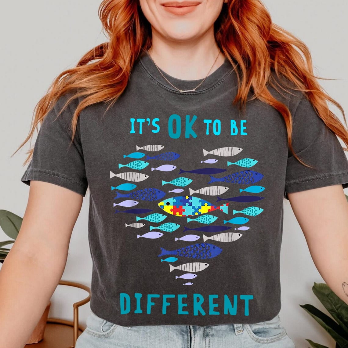 Autism Awareness Fish Puzzle T-Shirt: Inclusivity Advocacy Apparel ...