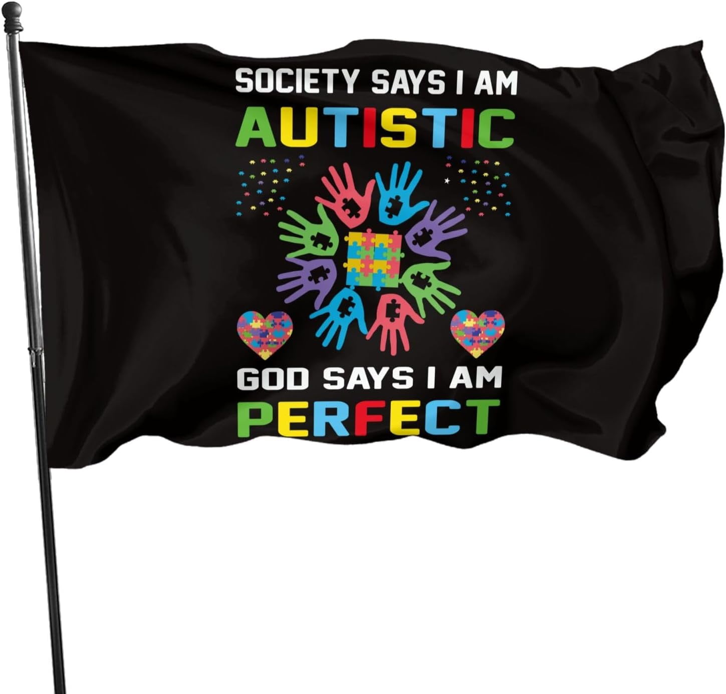 Autism Awareness Flag, 3Ply Polyester, Heavy Duty, Double Sided ...