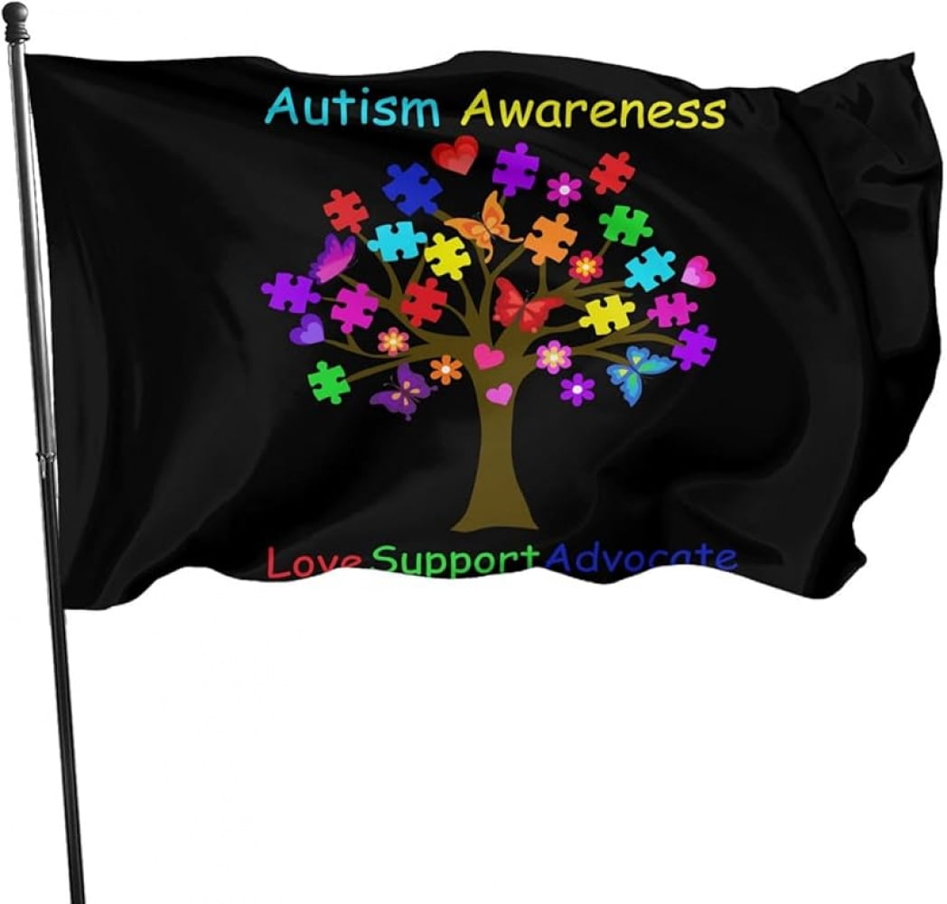 Autism Awareness Flag 3x5 Ft Outdoor Decoration Banner House Jigsaw ...