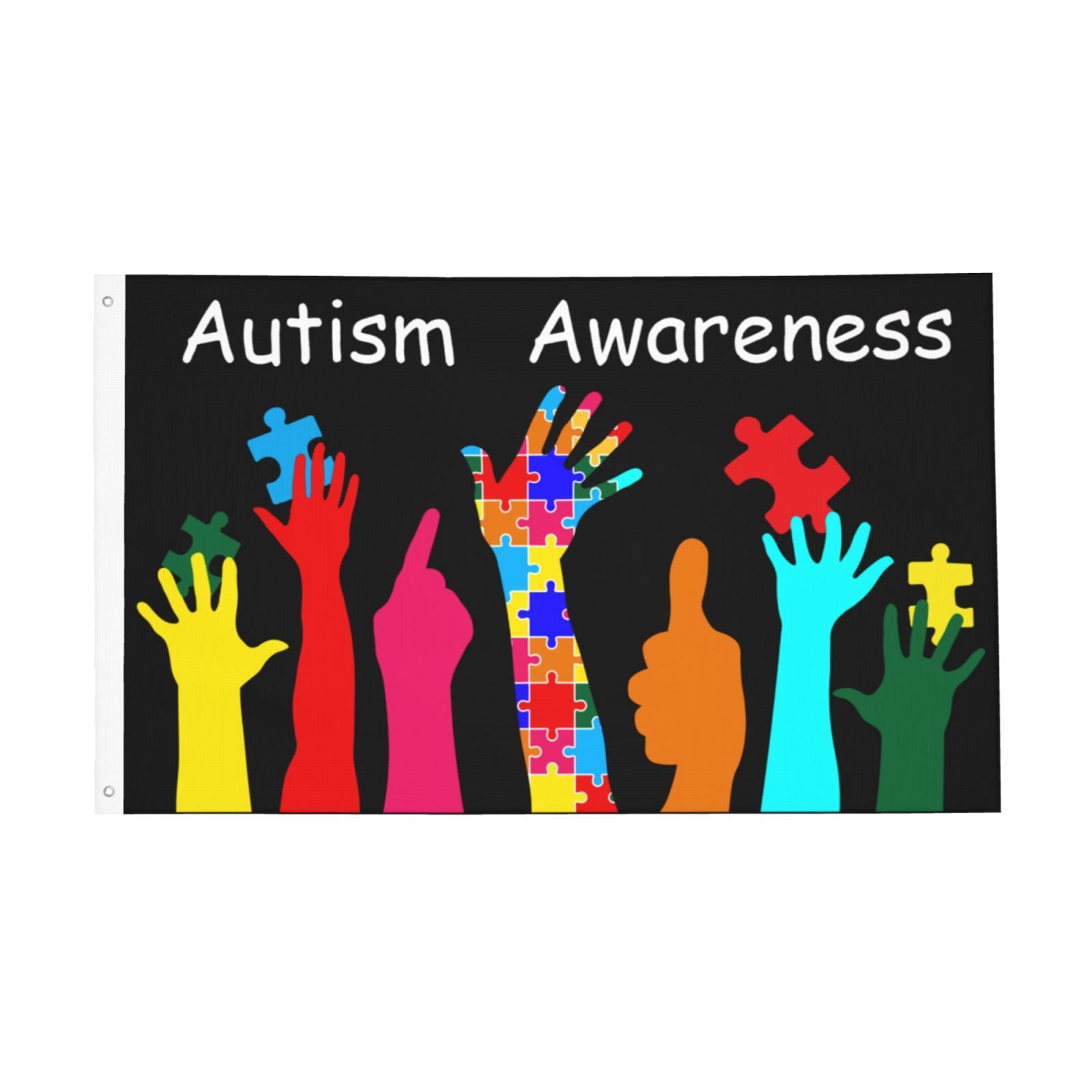 Autism Awareness Flag 3x5 Ft Outdoor Indoor With Grommet Garden Yard ...